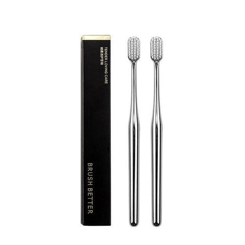 Luxury Soft Adult Tooth Brush Gold Silver Dental Elegance Gentle Toothbrushes | eBay