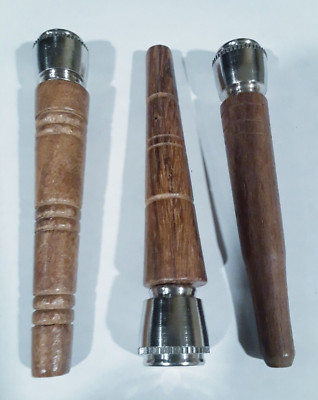 1-CLASSIC WOOD BAT PIPE Mixed Wood styles only, Tobacco Metal Hitter 4 ...