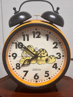 Garfield 1978 Vintage Dual Bell Clock | eBay