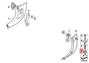 Genuine BMW MINI M6 Cooper One E60 E61 E63 R50 R53 R55 Trim Clip ...