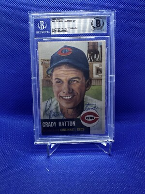 Grady Hatton Signed 1953 Topps Autograph Beckett BAS Auto Rare ...