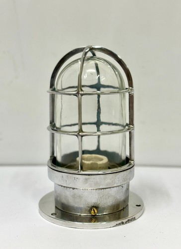 Post Mounted Original Vintage Refurbished Old Aluminum Bulkhead Light ...