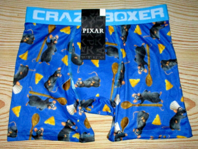 MENS CRAZY BOXER PIXAR RATATOUILLE BLUE BOXER BRIEF SIZE M (32/34) | eBay