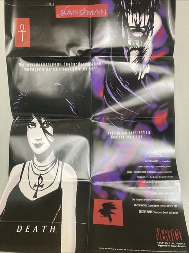 SANDMAN DEATH POSTER 1993 NEIL GAIMAN DRINGENBERG VERITGO DC COMICS ...