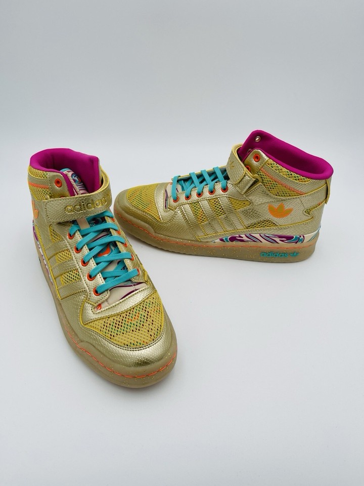 Adidas Originals Forum Mid Mens Casual Sneaker Shoes Gold ID8615 NEW | eBay