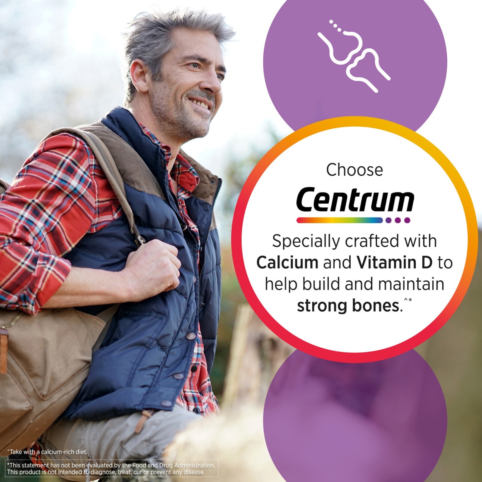 Centrum Silver Men 50+ Multivitamin 200 Tablets Heart Brain Muscle ...