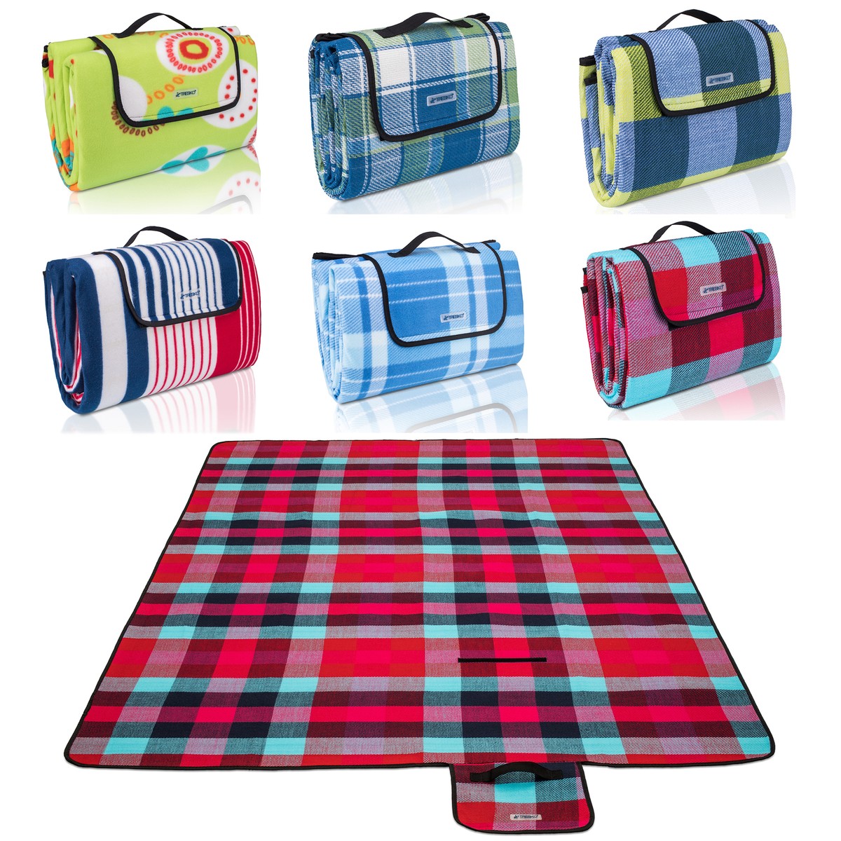 Muster Für Picknickdecke Relaxdays XXL Picknickdecke, 200x200 Cm,