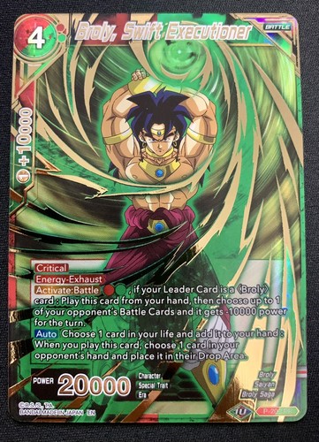 Broly, Swift Executioner Gold Stamped Foil - P-205 - Dragon Ball Super ...