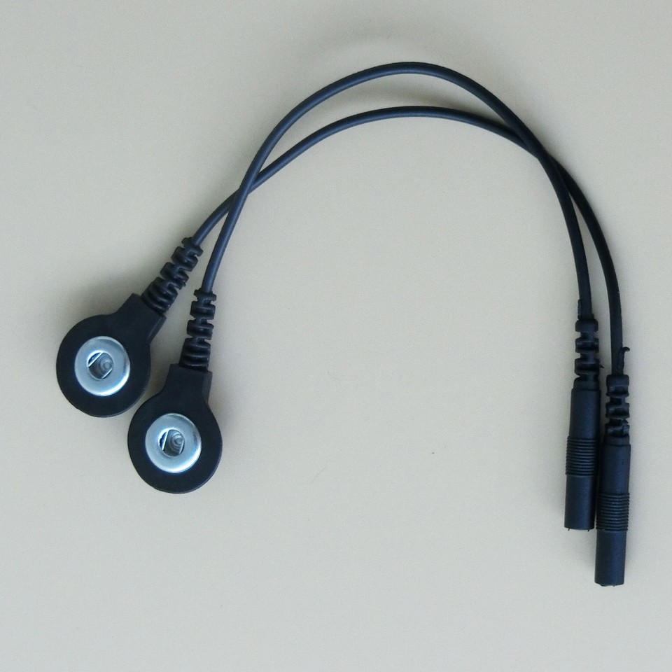 Adapter Short Cables Electrode lead Wires With Snap 3.5mm Plug Hole 2 ...