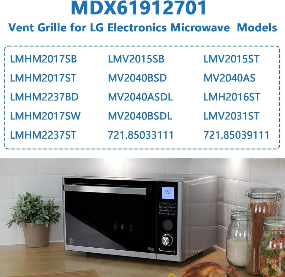 MDX61912701 Microwave Vent Grille Replacement for LG Microwave Vent Kit ...