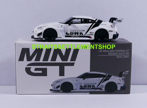 MINI GT #209 LB SILHOUETTE WORKS GT NISSAN 35GT RR WHITE LBWK OPENED ...
