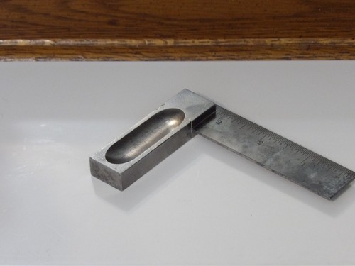 VINTAGE STARRETT No 63 - 3 inch Solid Square Ruler RARE TOOLMAKER ...