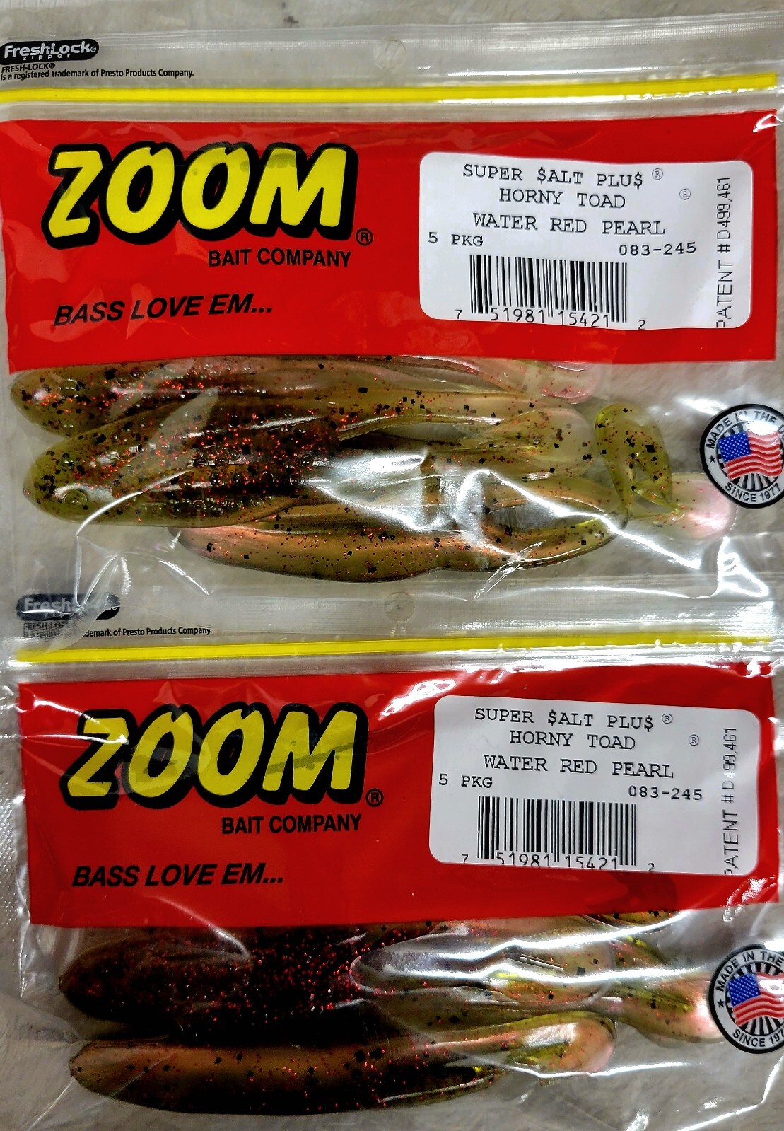 Zoom Horny Toad 5 Baits Per Pack 2 Packs CHOOSE COLOR! FREE SHIPPING ...