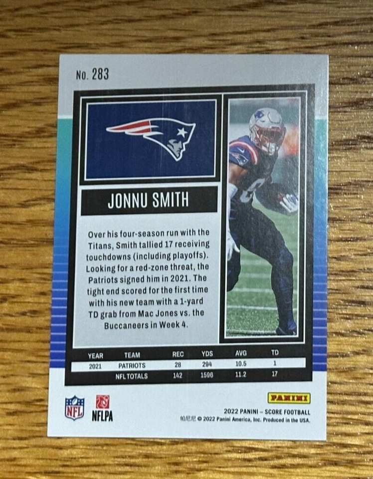 JONNU SMITH 2022 Panini Score #283 Showcase /100 | eBay