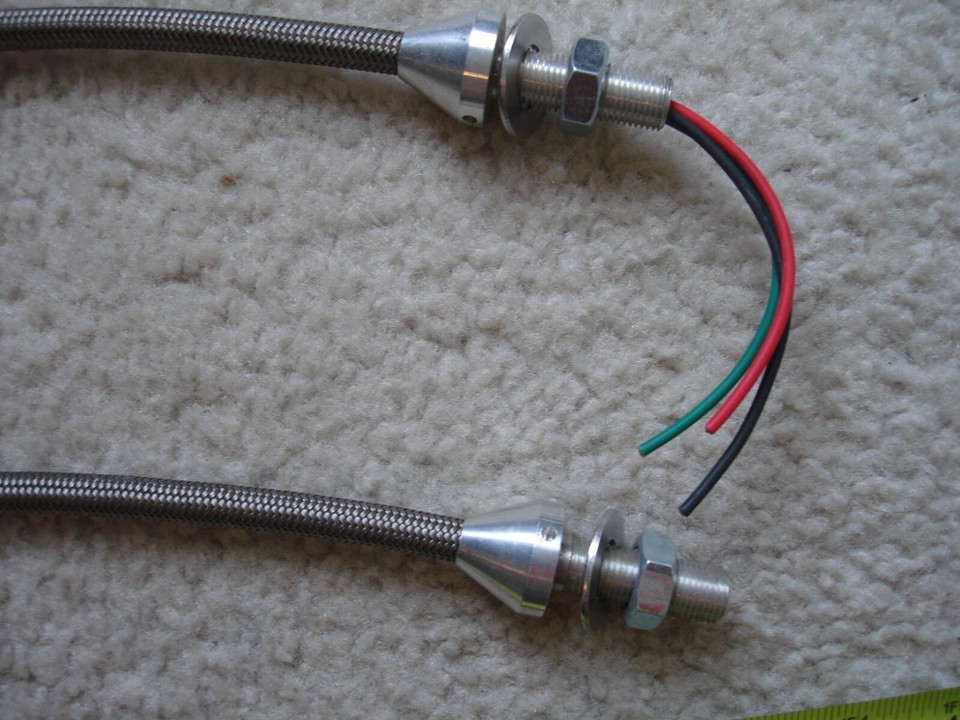 12" STAINLESS BRAIDED WIRE LOOMS FOR HOT ROD HEADLIGHTS NEW!!!! | eBay