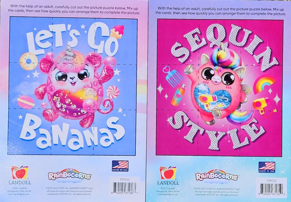 RainBoCorns Series 1 Jumbo Coloring Activity Books Set Of 2 | eBay