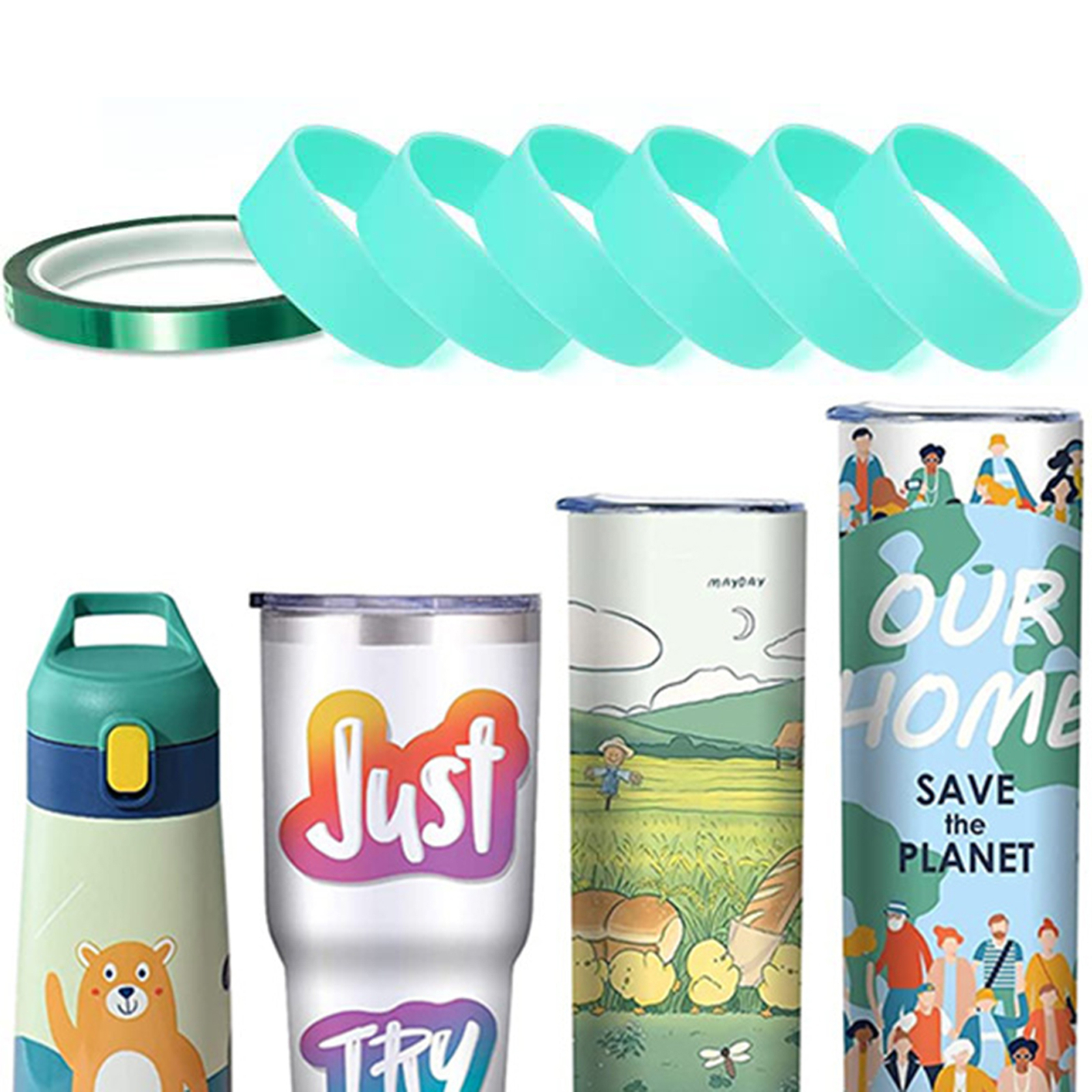 1 Set Mug Wrap Ring Novelty Professional Smooth Edges Thicken ...