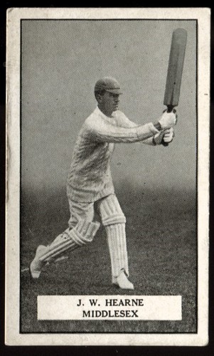 Tobacco Card, Gallaher, FAMOUS CRICKETERS, 1926, JW Hearne, Middlesex ...