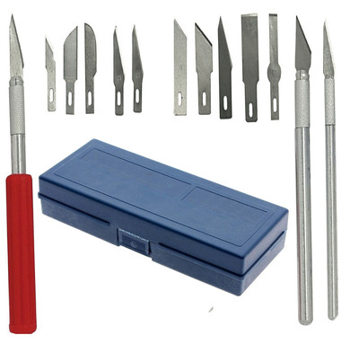 13pc/set Hobby Knife Set Craft Razor Blade Kit Precision Multifunction ...