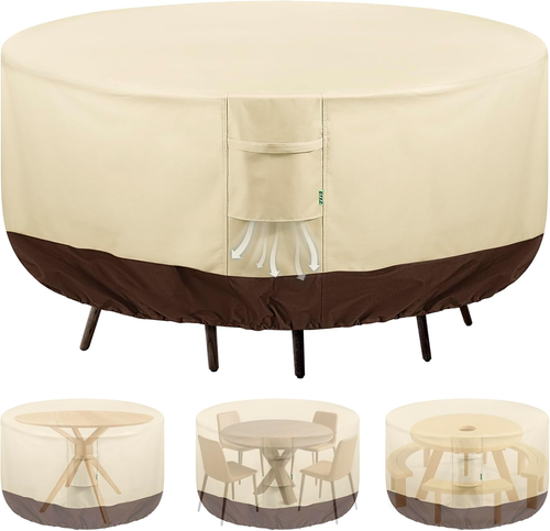 Round Patio Furniture Covers, Outdoor Furniture Cover Waterproof for ...