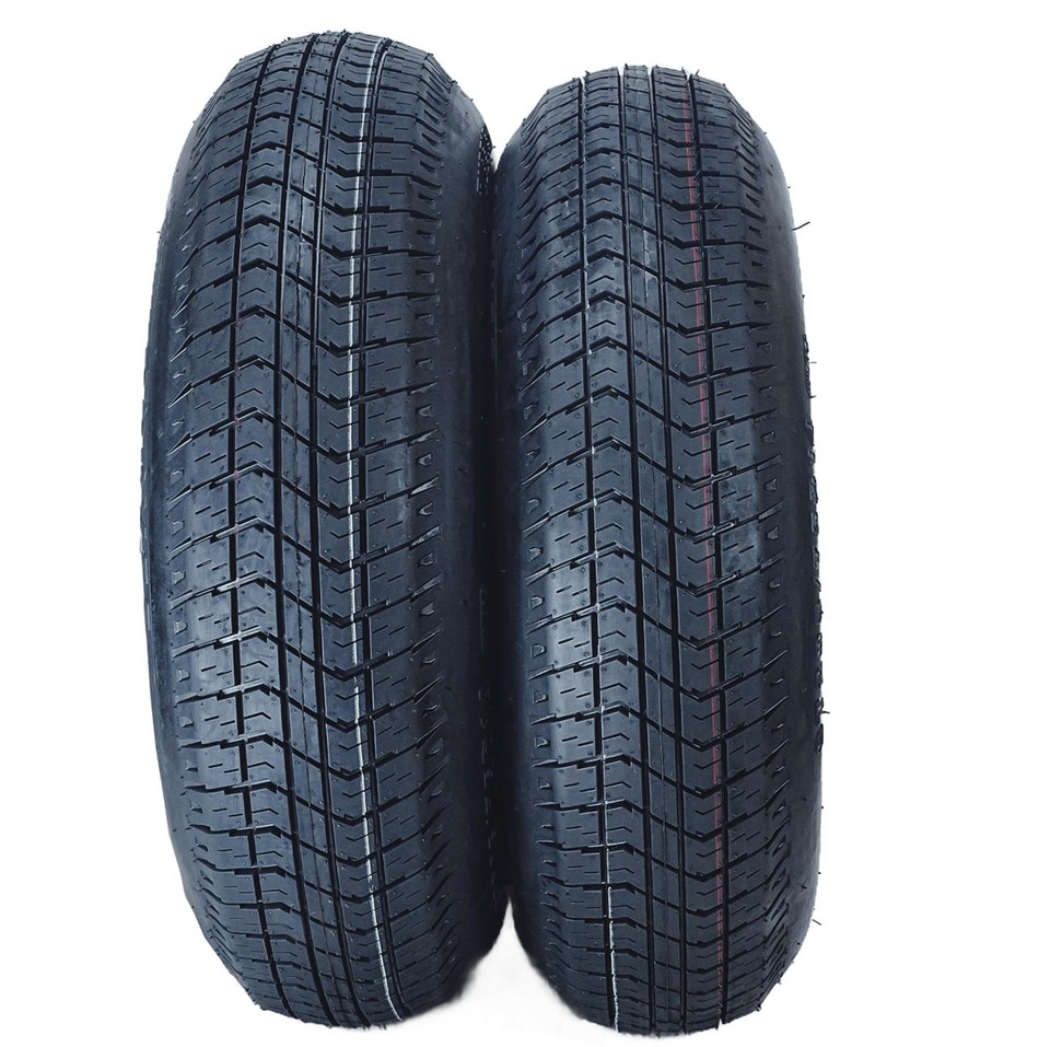 2 Pack ST205/75D14 5 Lug On 4.5" Trailer Tires on Rim 14" Rims Load ...