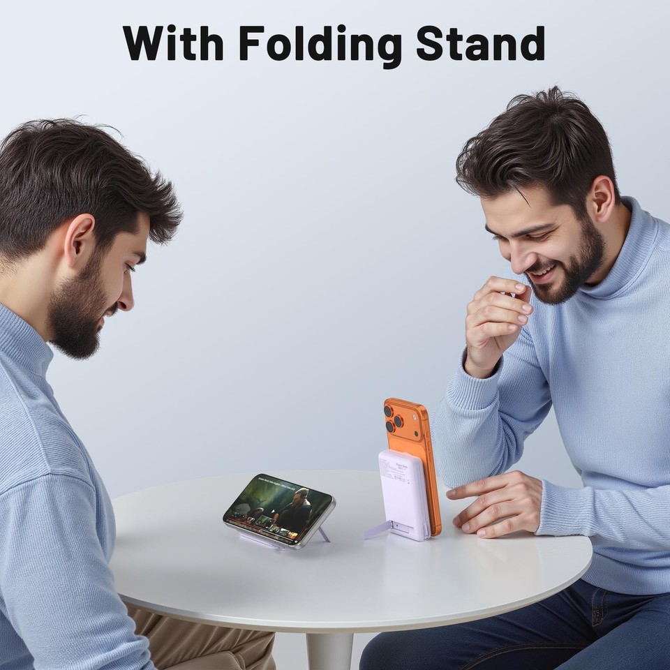 Magsafe Battery Pack,10000mAh Qi2 15W Fast Charging Magnetic Power Bank ...