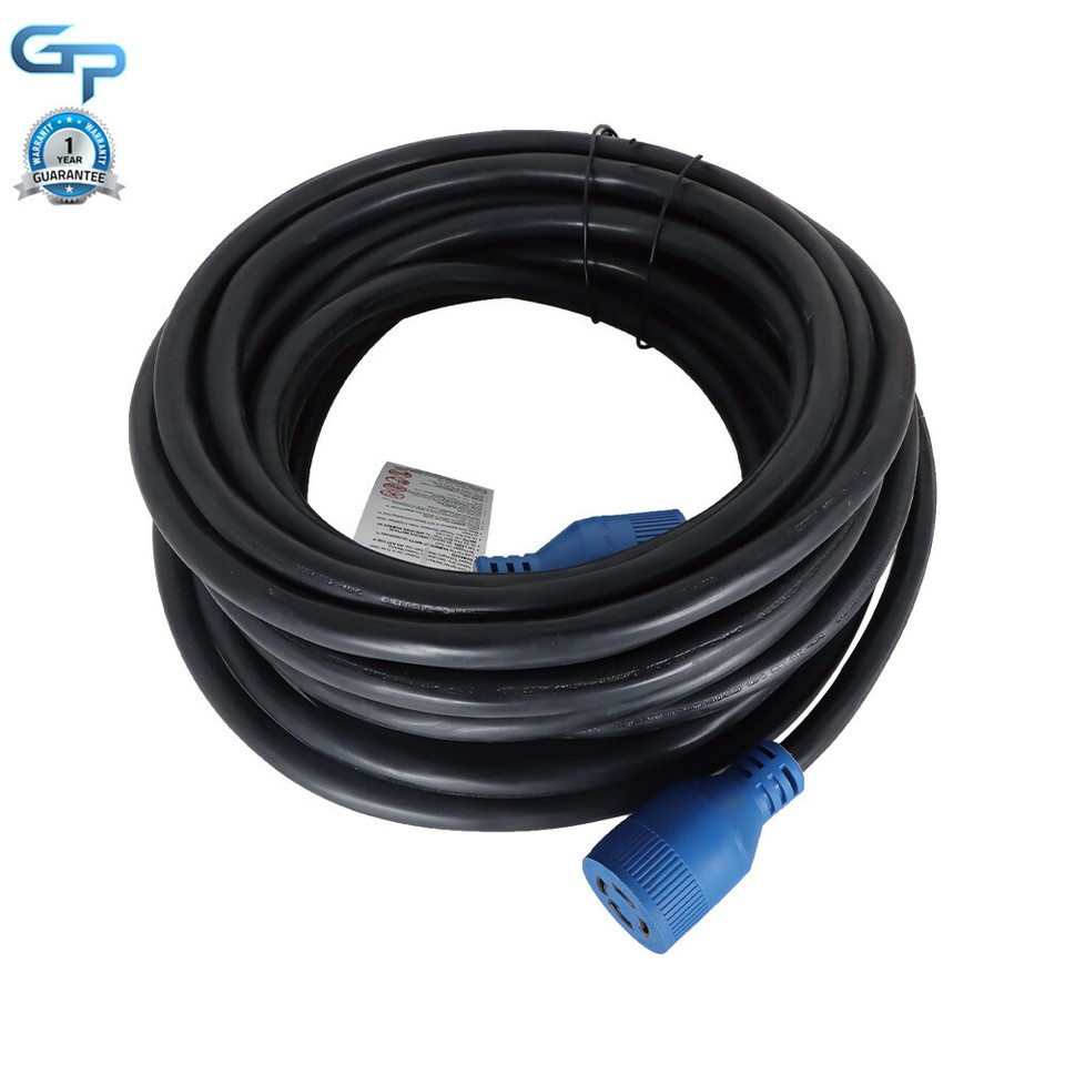 25/50/75/100Ft Generator Extension Power Cord L14-30 30 Amp Power Inlet ...