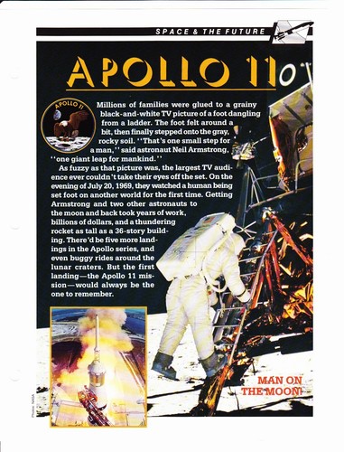 Apollo 11 "Man on the Moon" Spec Sheet Fact Card | eBay