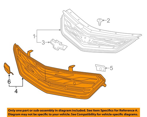 GM OEM 16-19 Volt Front Bumper Grille Grille Components-Lower Grille ...