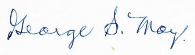 RARE!! "First To Televise Golf Nationally” George S May Hand Signed 3X5 ...