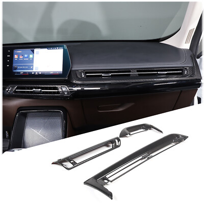 For BMW X1 2023-2024 Carbon Fiber Side Dashboard AC Vent Cover Trims ...