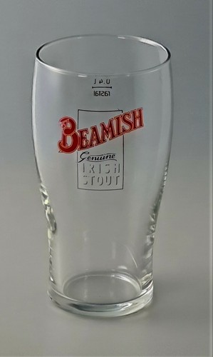 Beamish Genuine Irish Stout Pintglas Bierglas Ale Bier 0,4l Pub Club ...