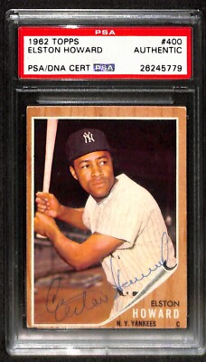 1962 Topps #400 Elston Howard Signed Autographed Card PSA/DNA (Grad ...
