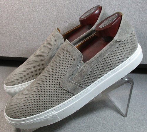 246417 MSi60 JAKE MEN'S SHOES 9 M GRAY SUEDE MADE IN ITALY BY JOHNSTON ...