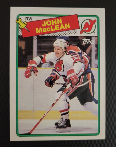 1988-89 Topps JOHN MACLEAN New Jersey Devils Hockey NHL Career Stats ...