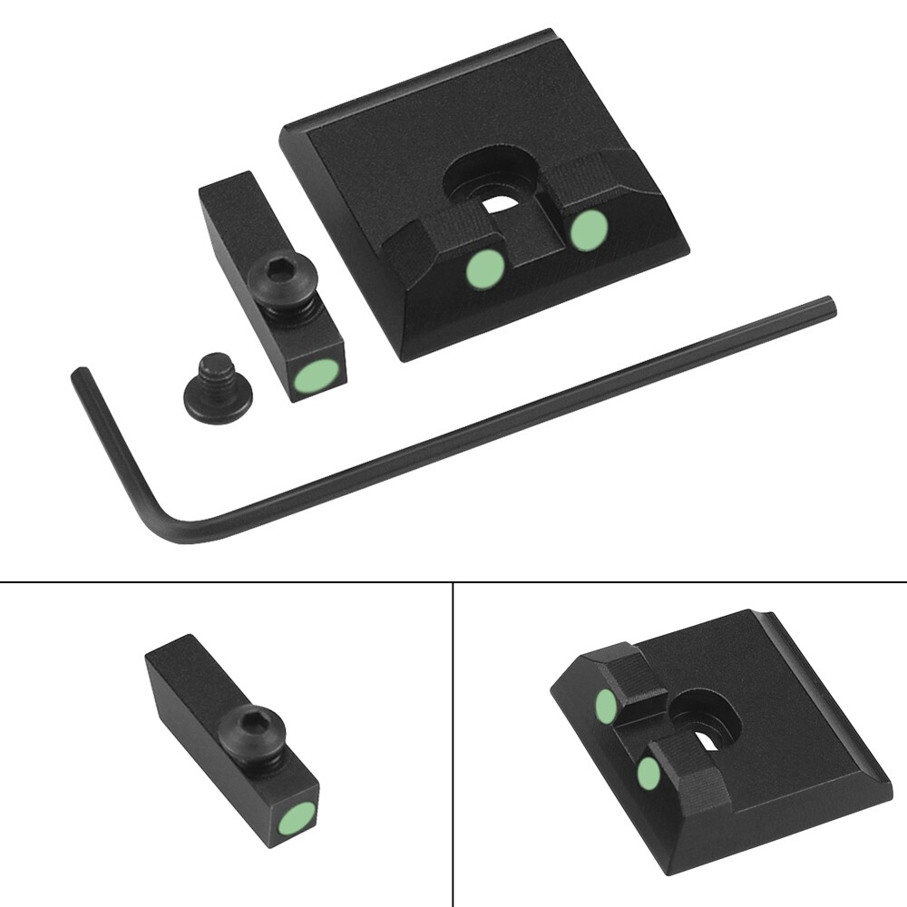 Front & Rear Fiber Optic Sight for Taurus G3 w/o G2C G2S PT111 PT140 ...