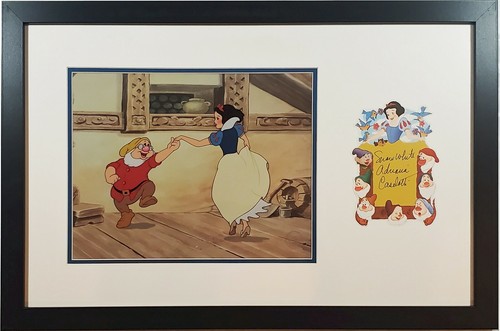 🟤 Snow White Sericel Dancing Doc New Frame Signed Original Voice of ...