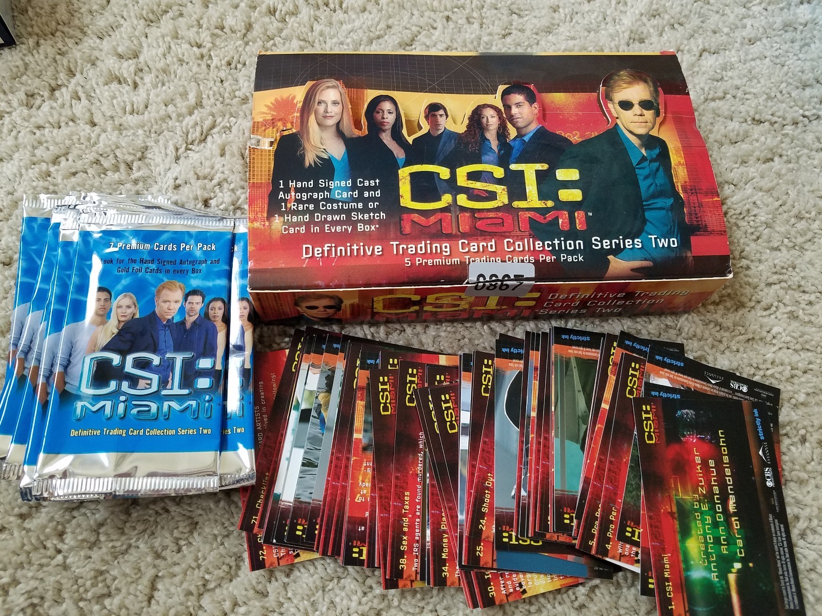 CSI Definitive Trading Cards Series 2 - Incomplete 63/72 - includes box ...