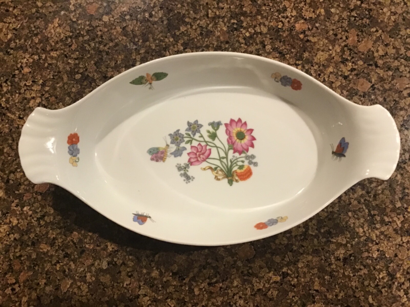 VTG M Museum of ART L. Lourioux PORCELAIN 12" CASSEROLE Dish /Fireproof ...