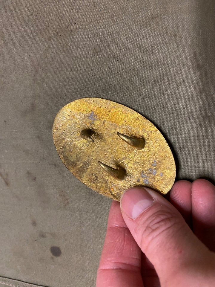 CIVIL WAR CS CSA CONFEDERATE ENLISTED FIELD BELT OVAL LEAD FILLED ...