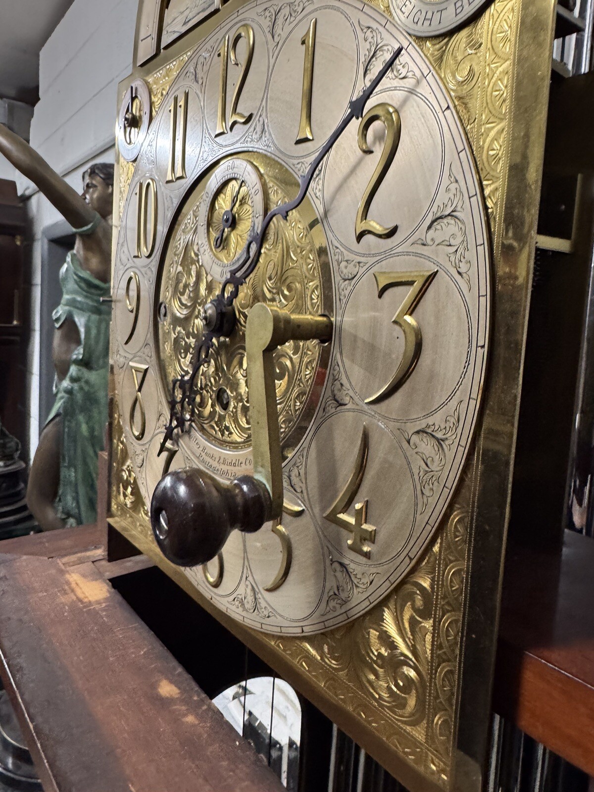 WALTER DURFEE CARVED MAHOGANY 9 TUBE GRANDFATHER CLOCK | eBay