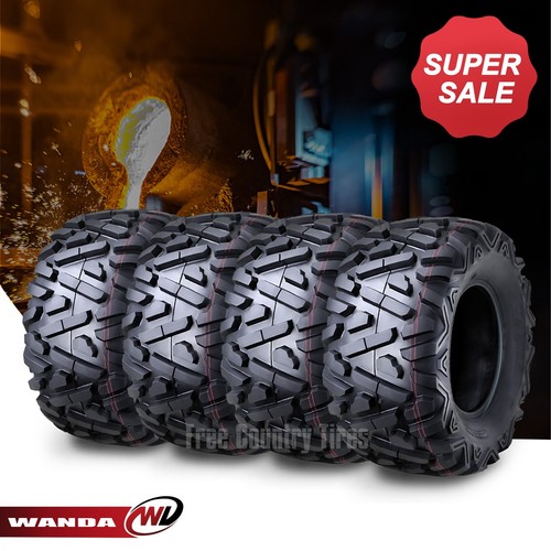 Set 4 WANDA 27x10-12 UTV ATV Tires 27x10x12 Solid Deep Tread All ...