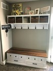 Entryway Cubby and Bench, Wall Storage Cubical with Matching Bench ...