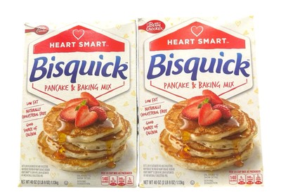 Bisquick Heart Smart Low Fat Pancake & Baking Mix Betty Crocker 40 oz ...