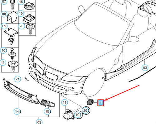 BMW Z4 E85 FRONT BUMPER LEFT SIDE REFLECTOR 63147046045 7046045 NO DUTY ...