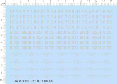 1/72 PLAAF Chinese Air Force The J-16 (Jian-16) 61231 Markings Water ...