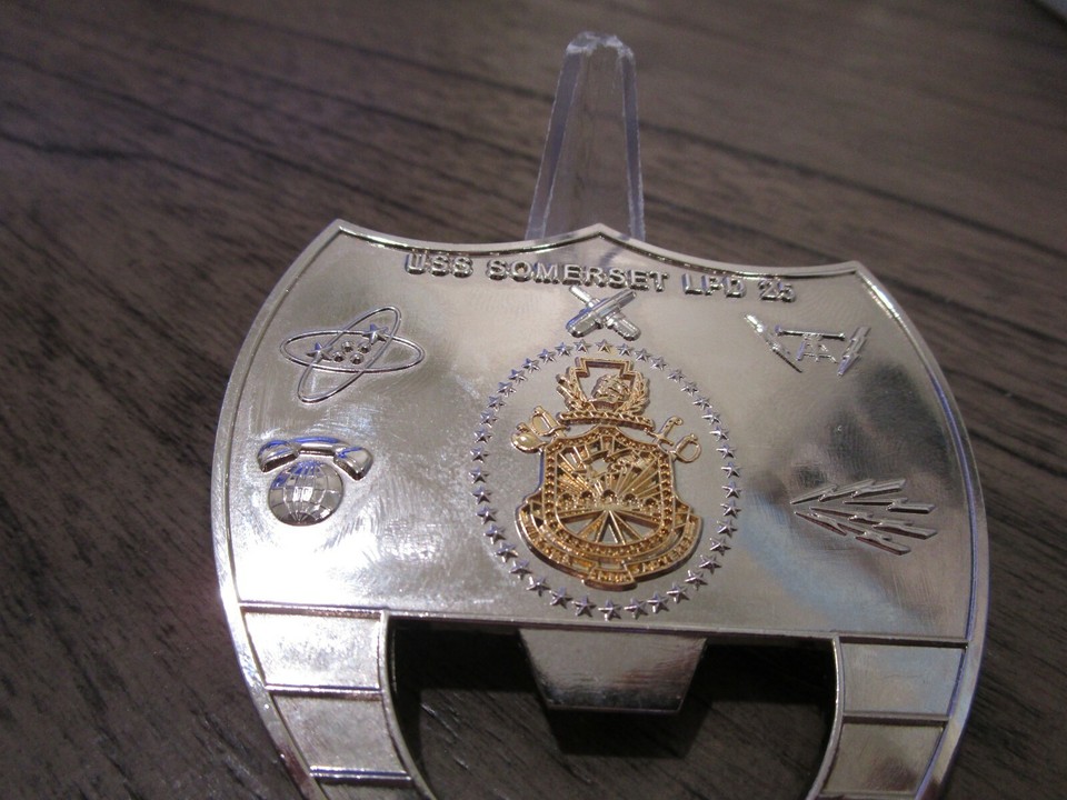 USN USS SOMERSET LPD 25 Combat System Goats CPO Challenge Coin #145K | eBay