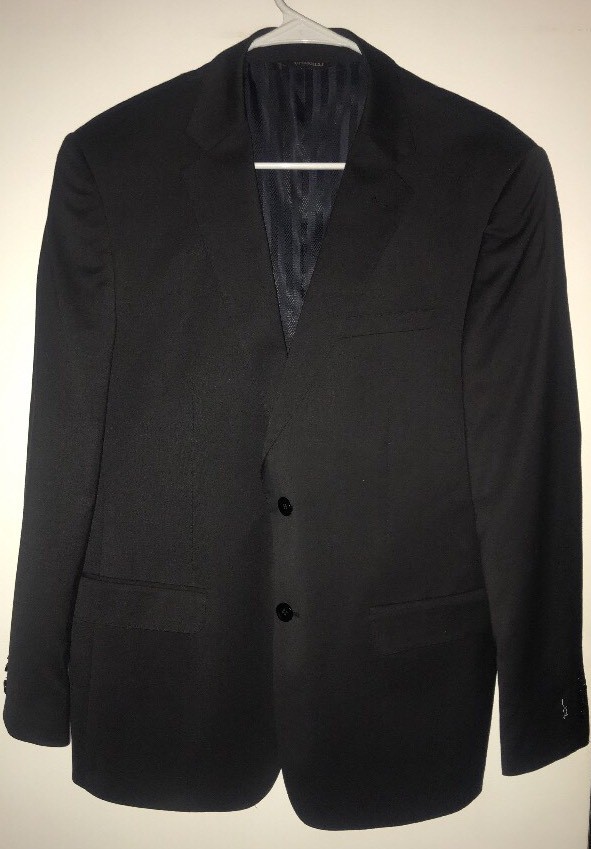 Vitarelli Men’s 2 Button Slim Suit Black Sz 40 Slim | eBay