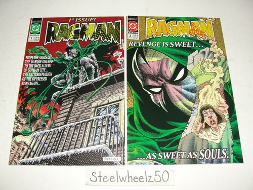 Ragman #1 & 2 Comic Lot DC 1991 2nd Series Rory Regan Keith Giffen Pat ...