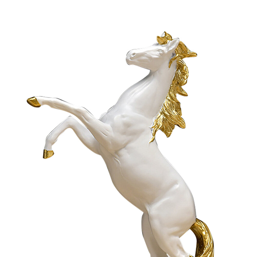 Resin Horse Creative Sculptures Waterproof Animal Statue for Home Room ...